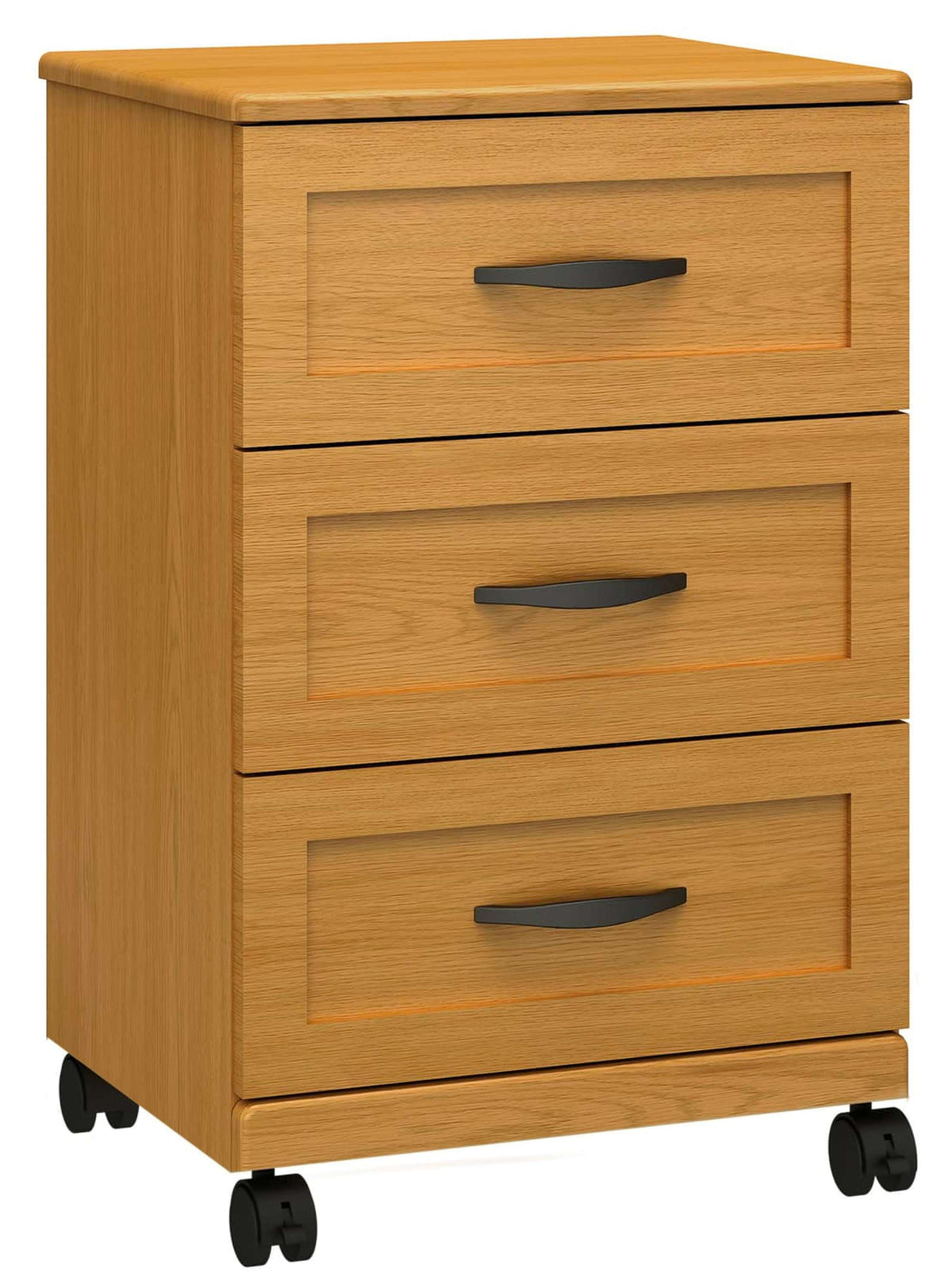 Sereno Three Drawer Bedside Cabinet (Casters) — Hekman Contract